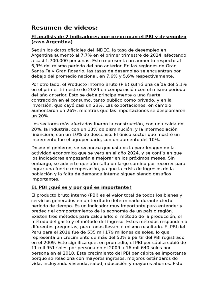 Resumen Videos - Sem3 Grupo 6 | PDF
