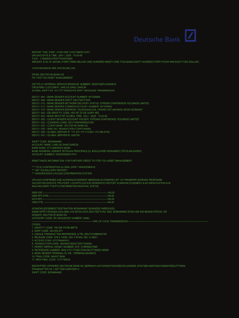 MT-103 Cash Transfer FTP Direct-3 | PDF