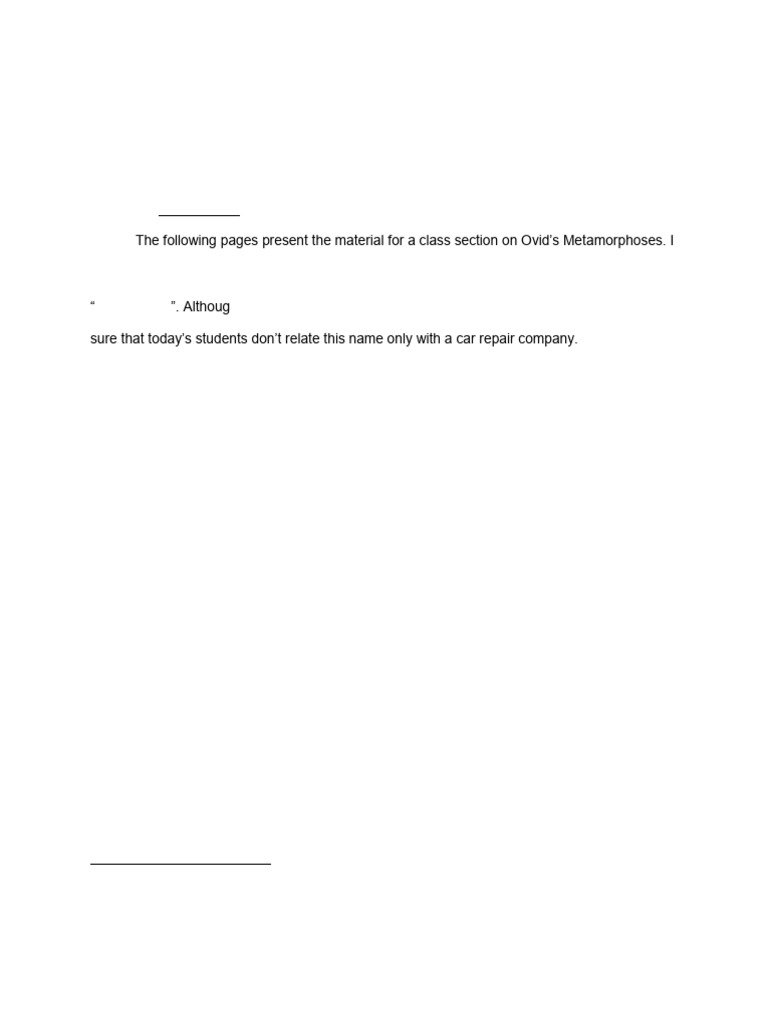 Midas and The Golden Touch Ovid Metamorp | PDF