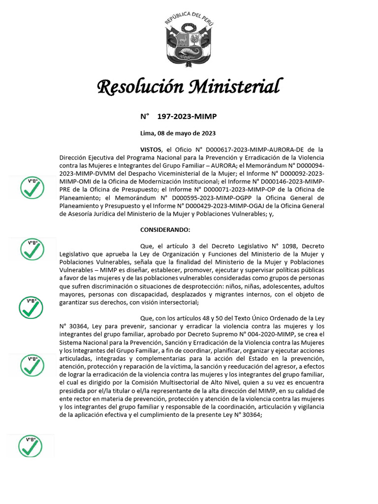 RM 197 2023 Mimp | PDF