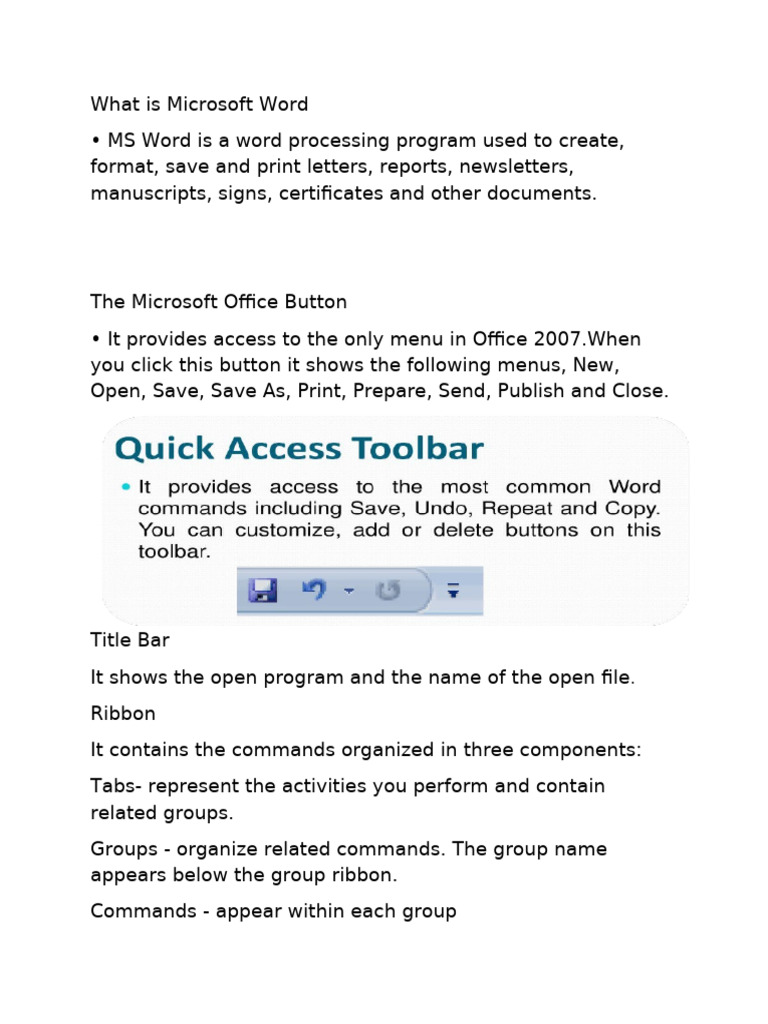 Microsoft Word Keys | PDF