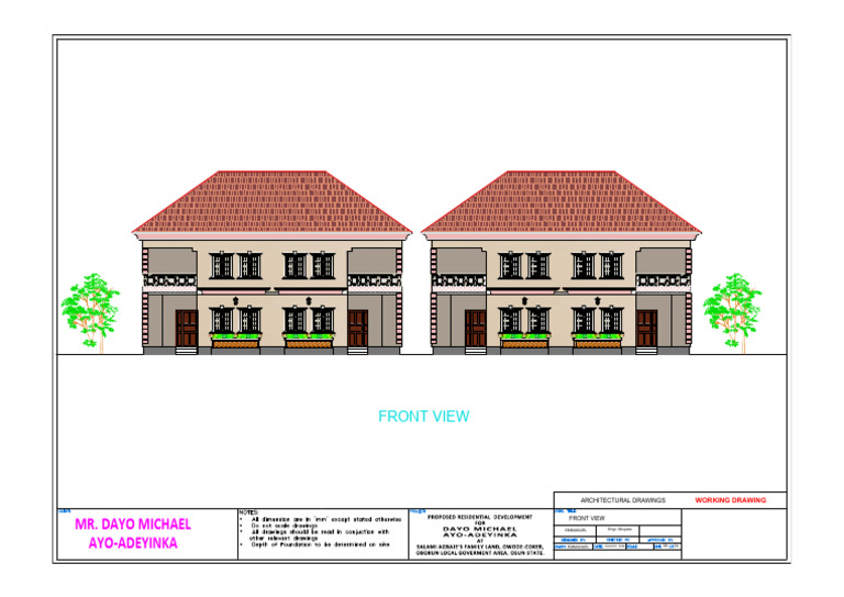 Mr. Dayo Michael Ayo-Adeyinka: Front View | PDF