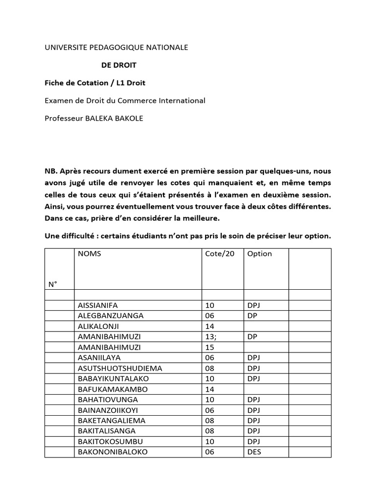 Cotation Dci 2024 | PDF