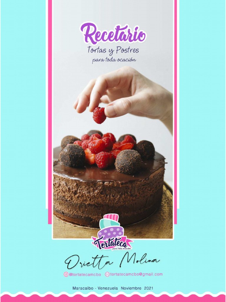Recetario Tortas y Postres Reposteria Desde Cero Orietta Molina | PDF