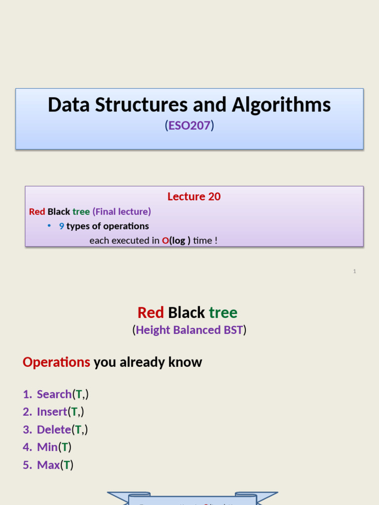 Lec20 All Operations in RBtree | PDF