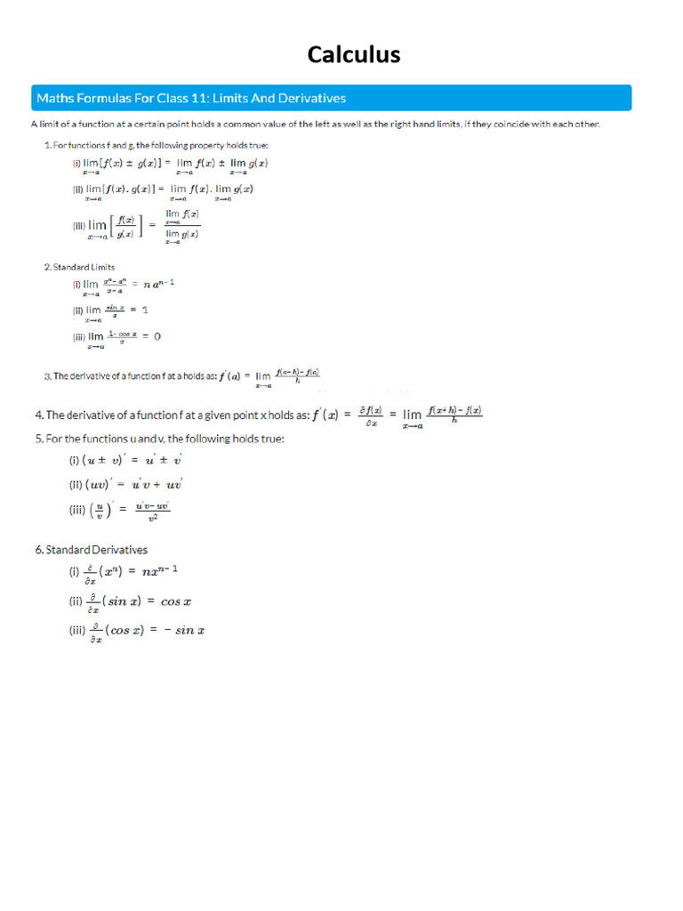 Calculus | PDF