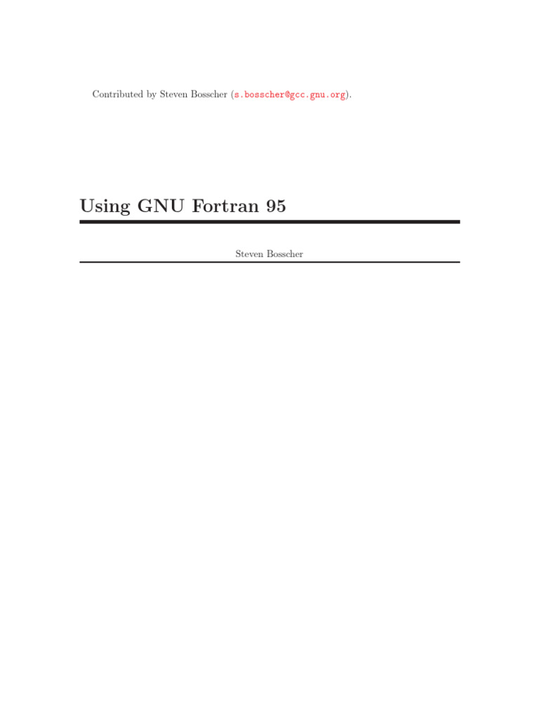 Gfortran | PDF