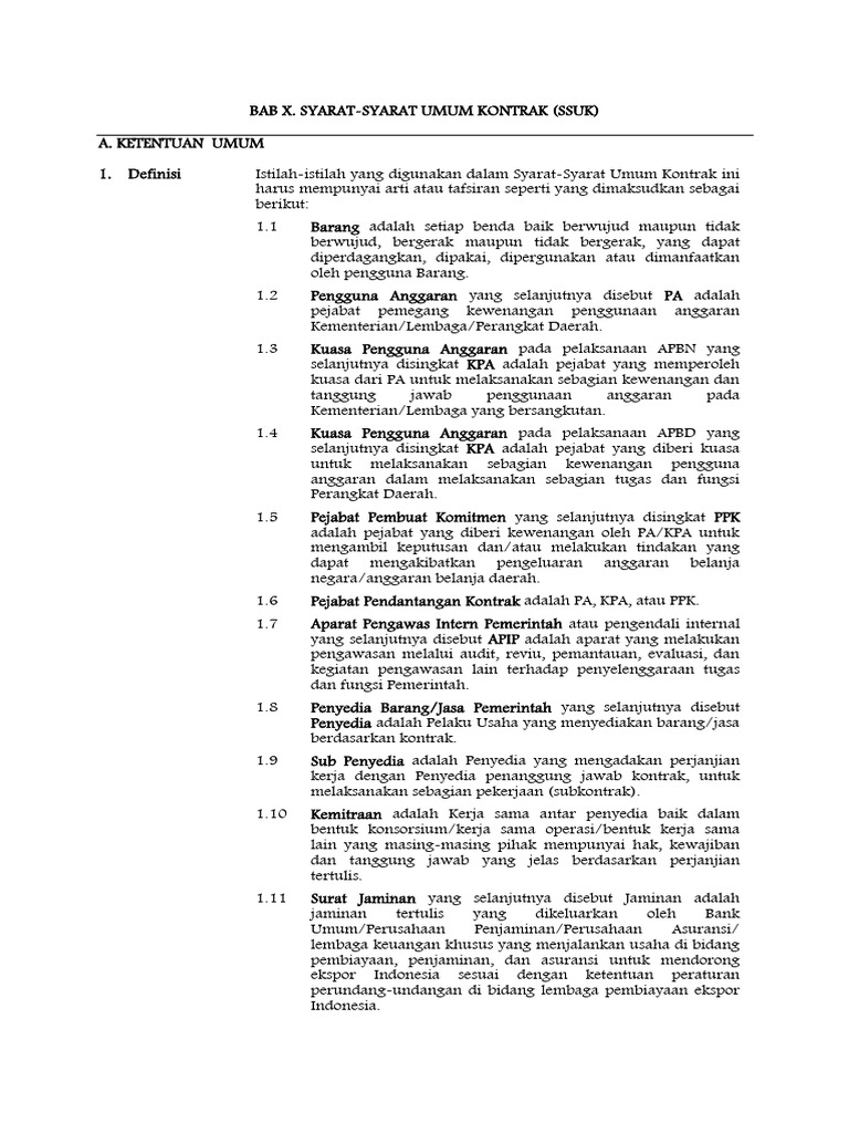 Syarat Umum Kontrak2 | PDF