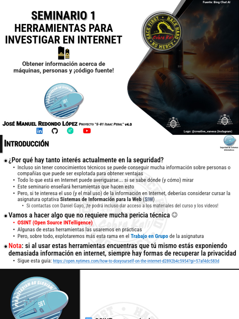 Seminario 1. Herramientas para Investigar en Internet | PDF
