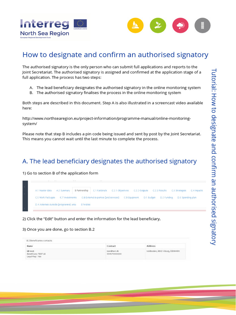How To Designate and Confirm An Authorised Signatory | PDF