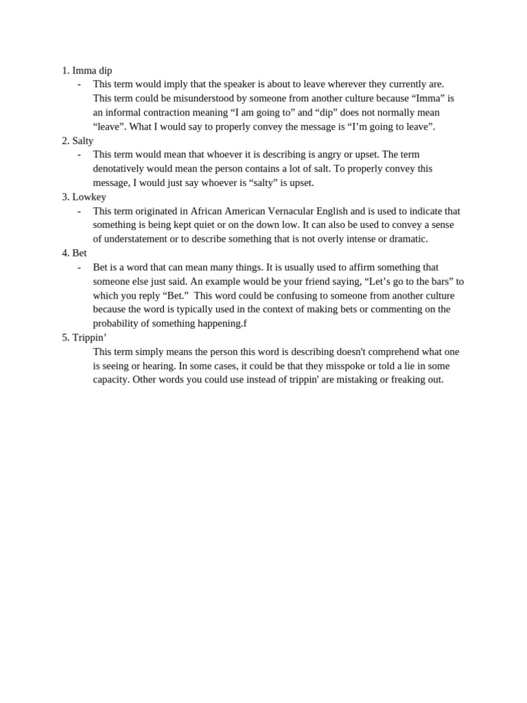 ENGL311 Slang Assignment | PDF