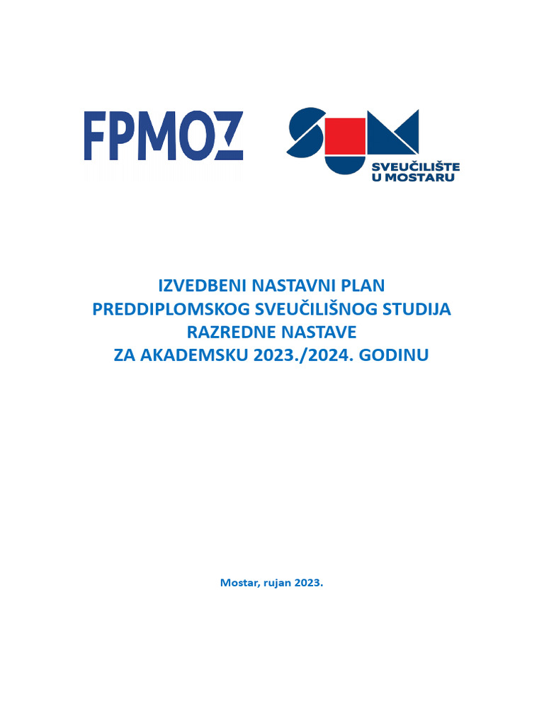 1 PDS Razredna-Nastava Izvedbeni-Plan 2023 | PDF
