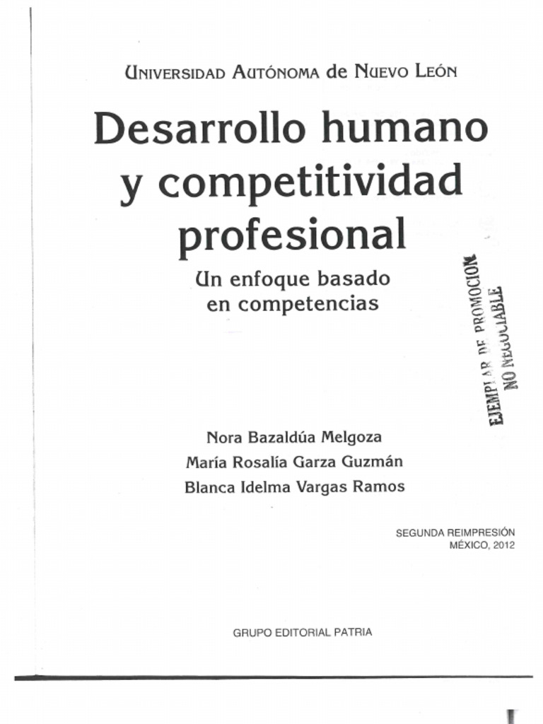 Desarrollo Humano y Competitividad Profesional Bazaldúa, N. | PDF
