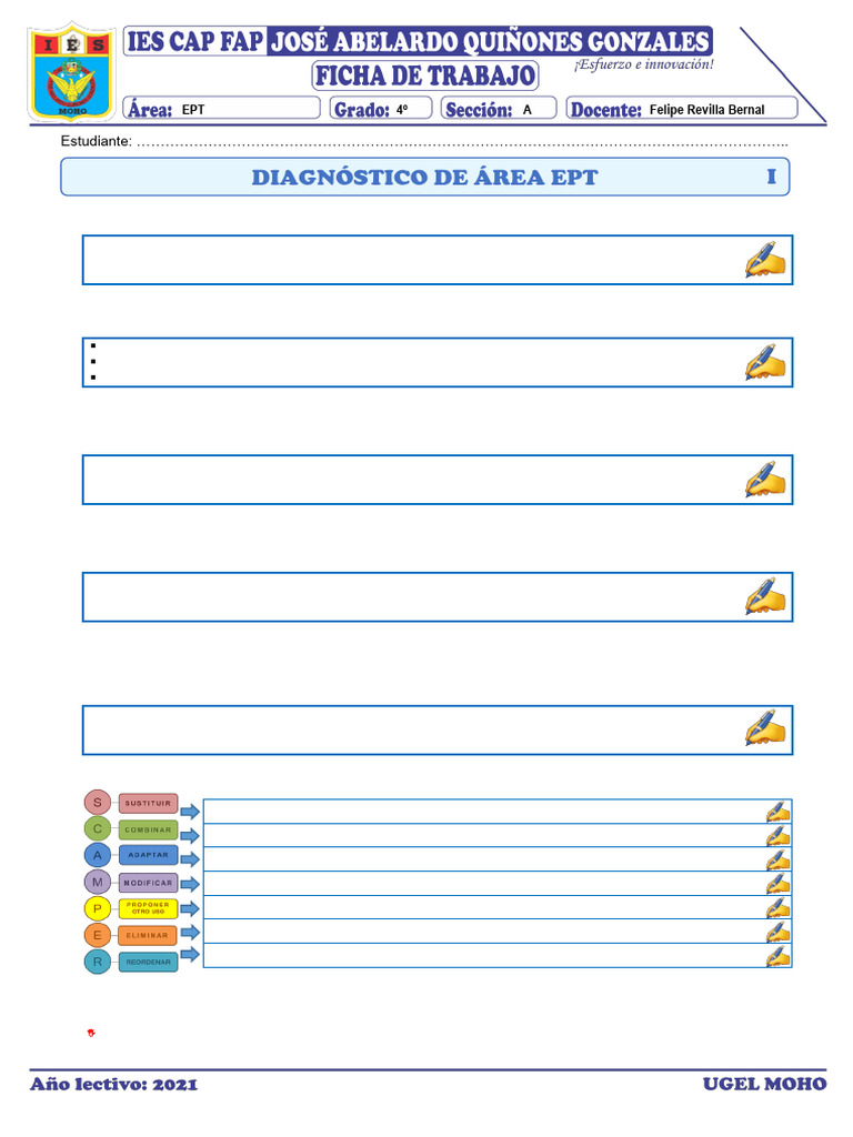 EPT 4º A 2 Diagnóstico de Área EPT | PDF