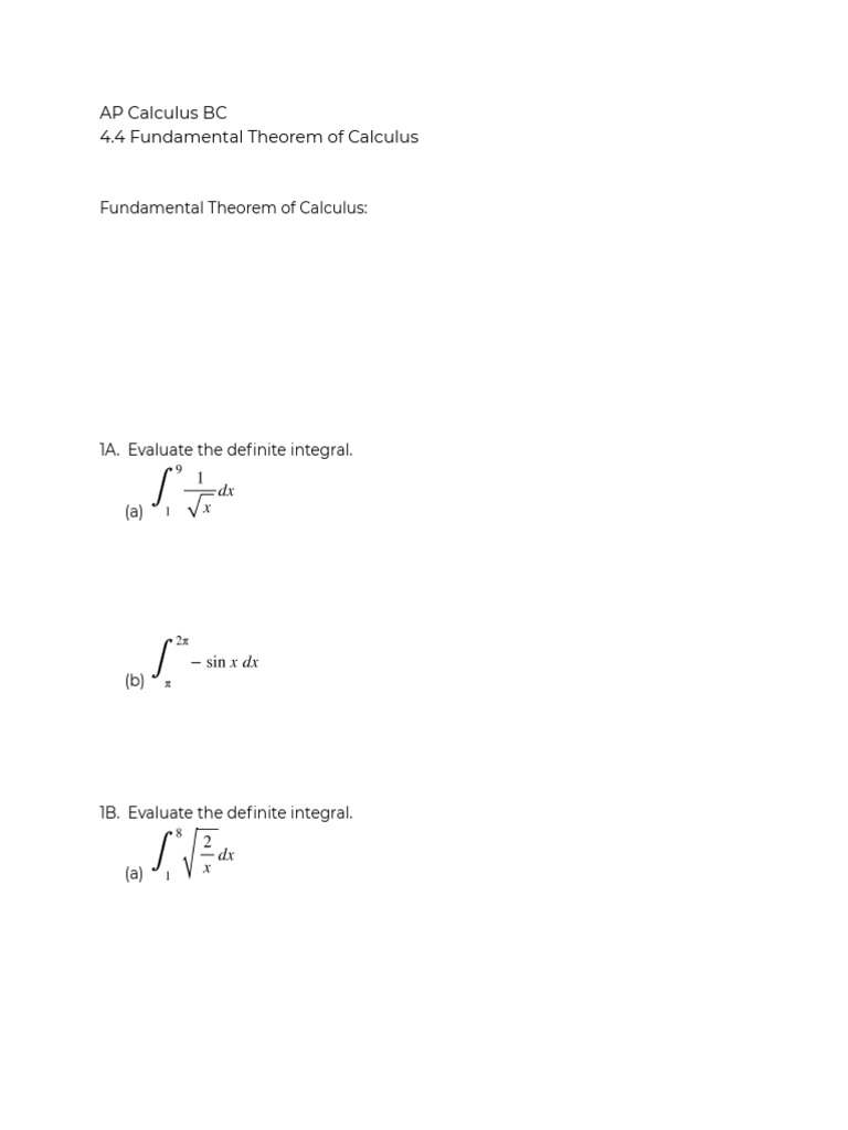 AP Calculus Bc Note Guide 4.4 (4) (1) | PDF