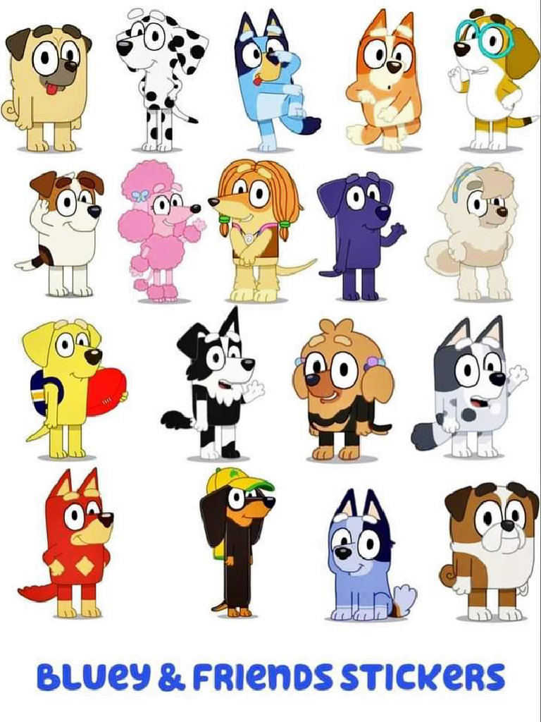 Stickers Bluey | PDF | Language Arts & Discipline