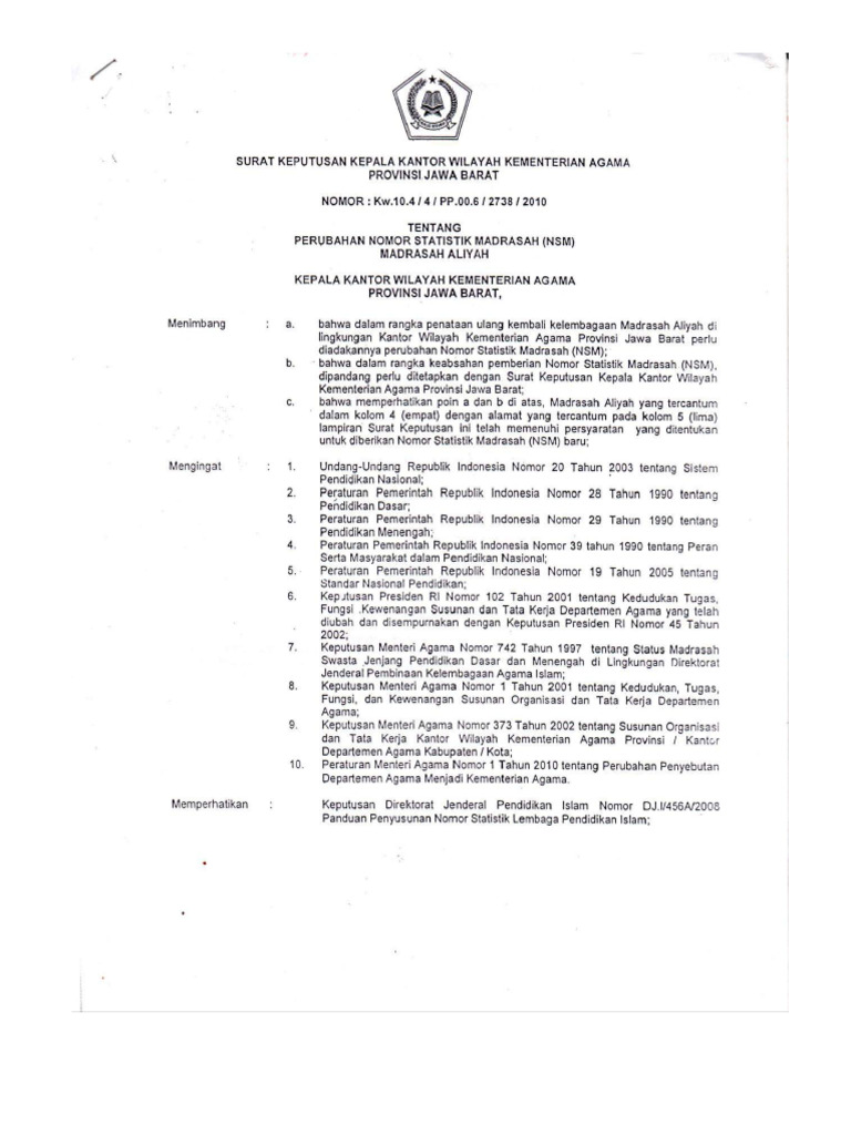 SK PEMBAHARUAN NSM - Compressed | PDF