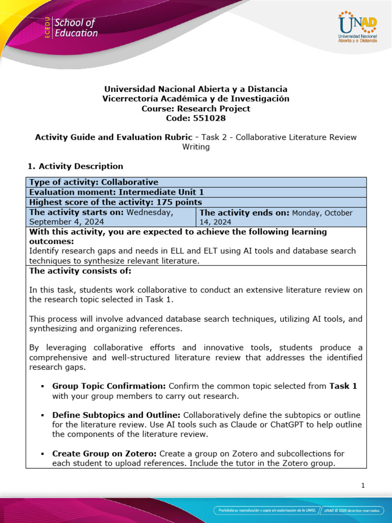 Activity Guide and Evaluation Rubric - Task 2 - Collaborative ...