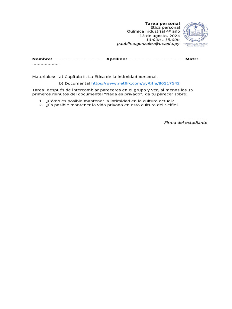 2a Tarea Personal | PDF