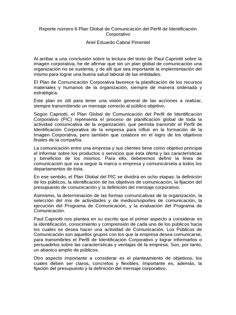 Ariel Cabral Reporte Número 6 | PDF