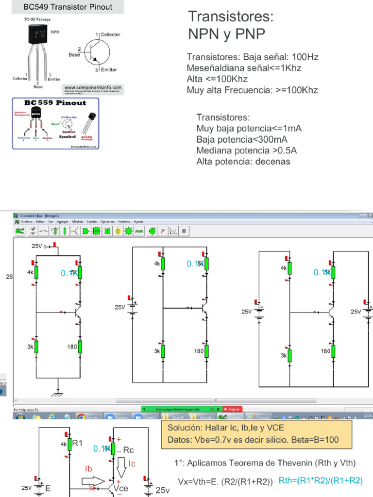 Ejercicios de Transistores NPN y PNP | PDF