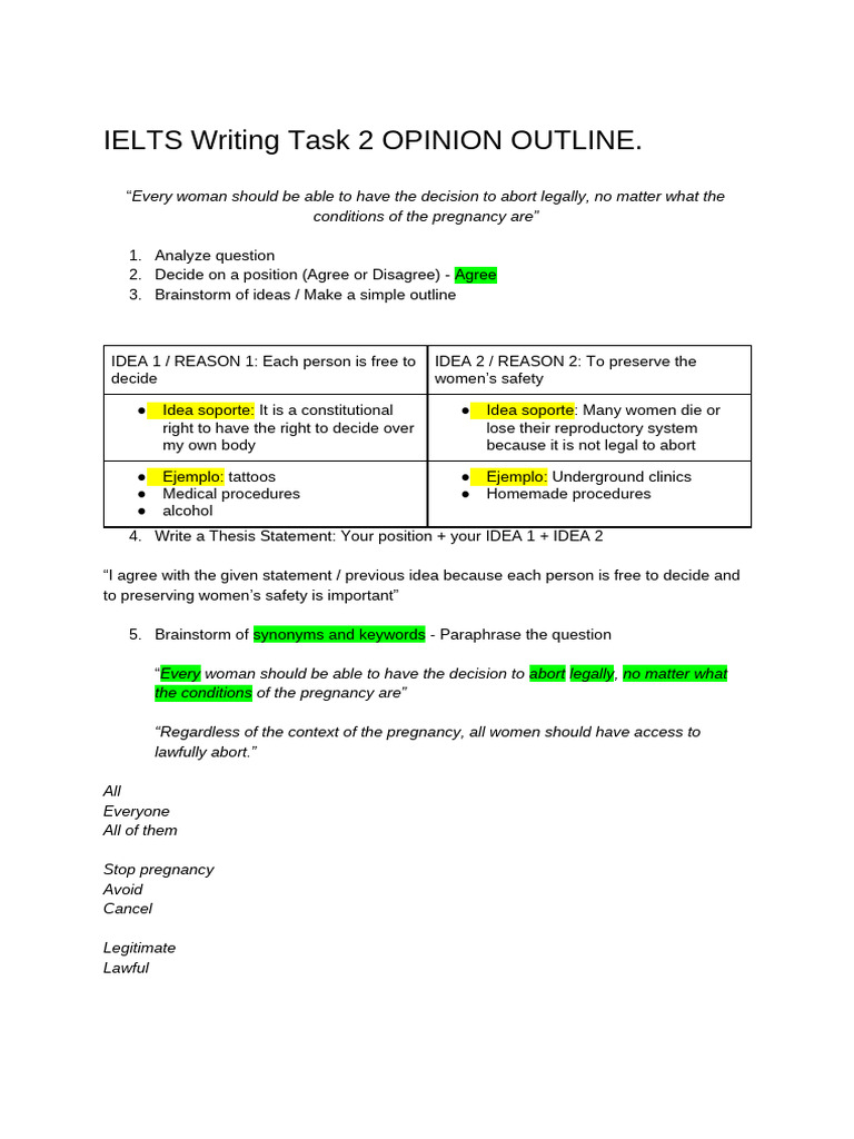 IELTS Writing Task 2 Structure | PDF