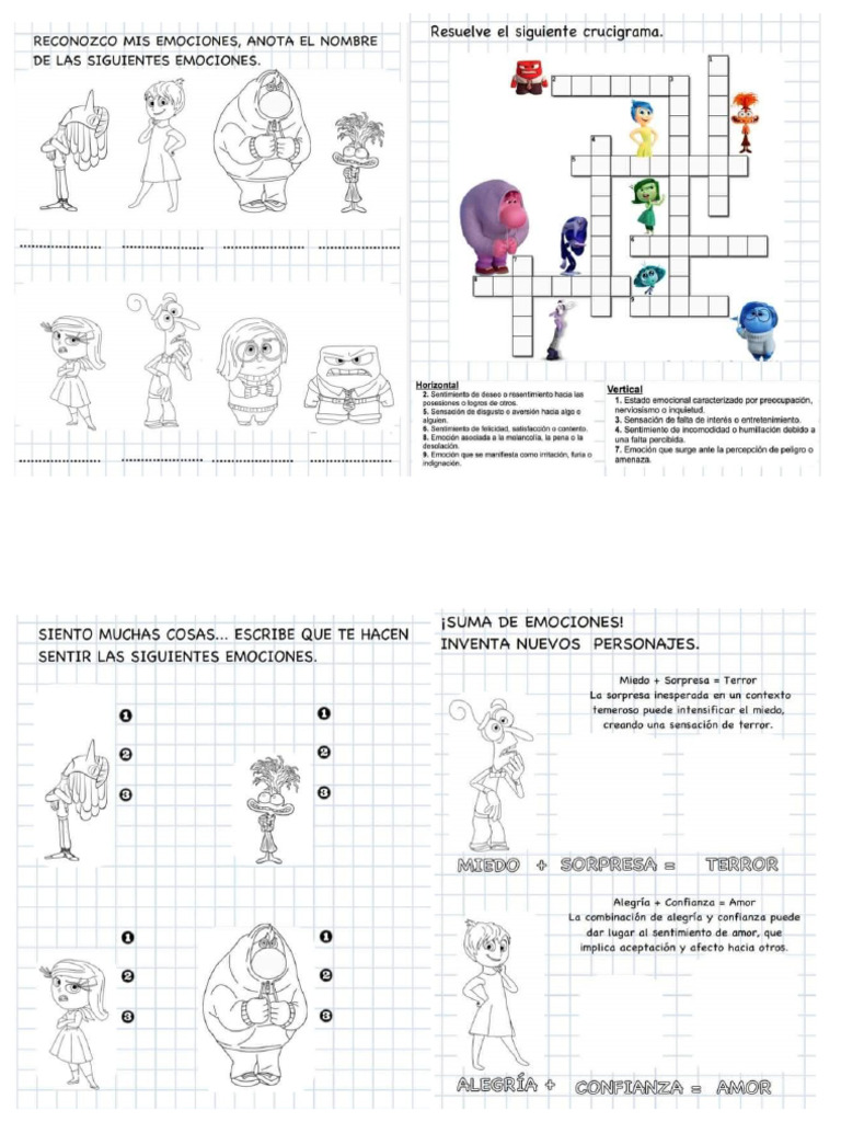 Actividades Pelicula Intensamente 2 | PDF