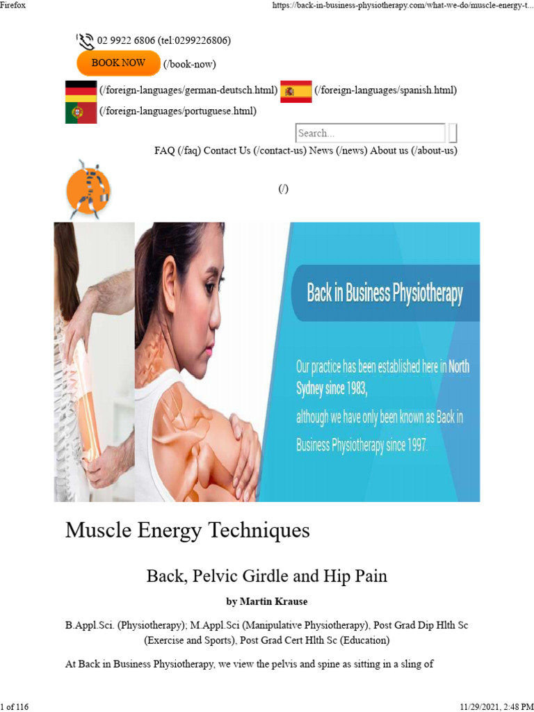 Muscle Energy Techniques - HTML | PDF