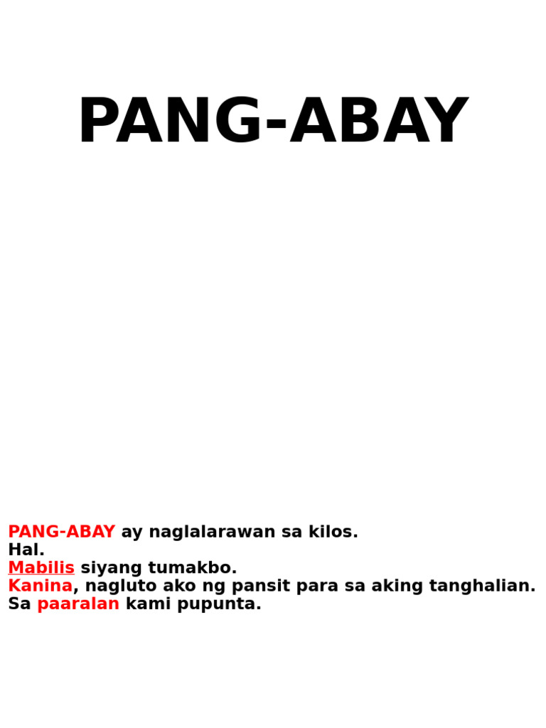 PANG ABAY PPT | PDF