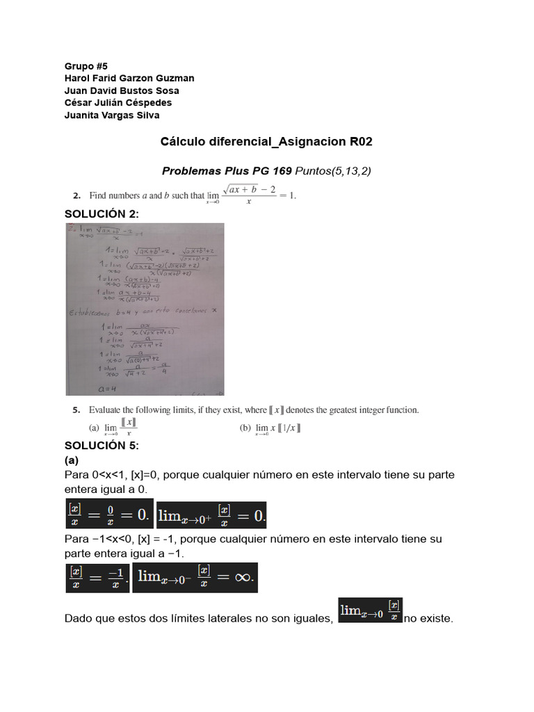 Ejercicios cálculo 2 | PDF
