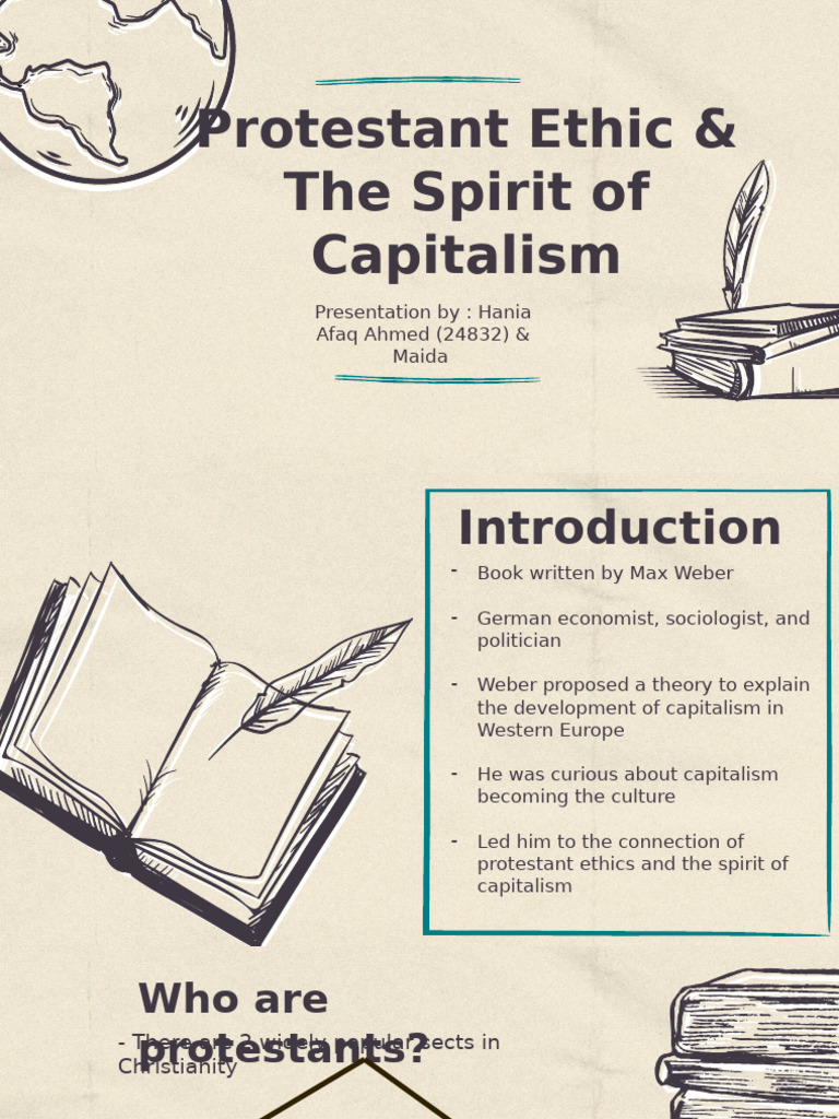Protestant Ethic & Spirit of Capitalism PPT FINAL | PDF