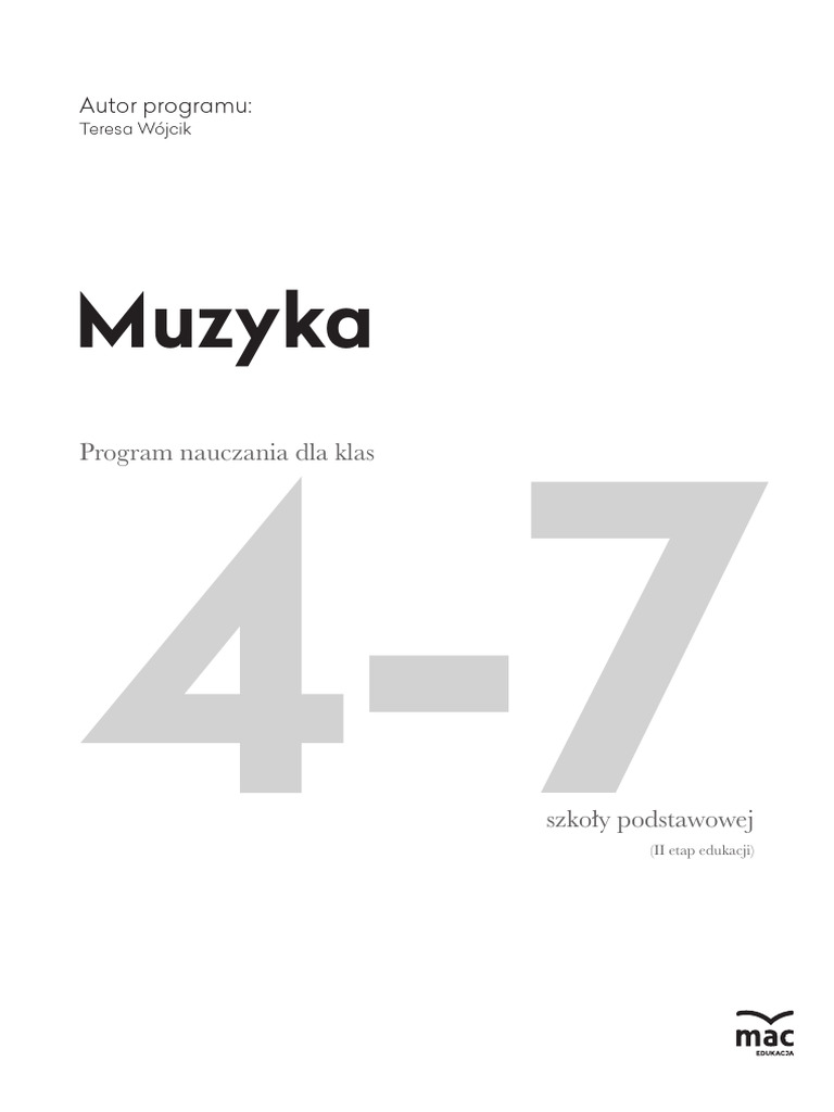 Program Nauczania Muzyka | PDF