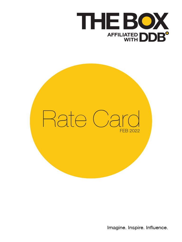 Creative Agency Rate Card 2022 | PDF | Brand | Art