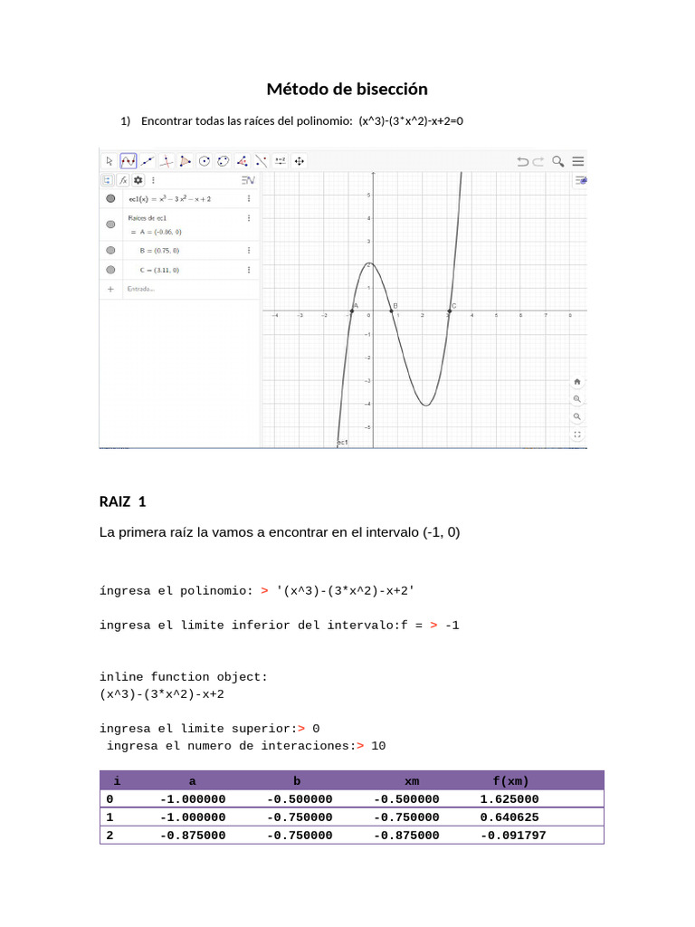 Método de Bisección | PDF