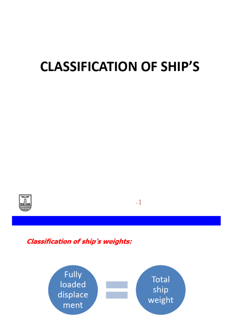 7-CLASSIFICATION OF SHIP_S WEIGHTS | PDF