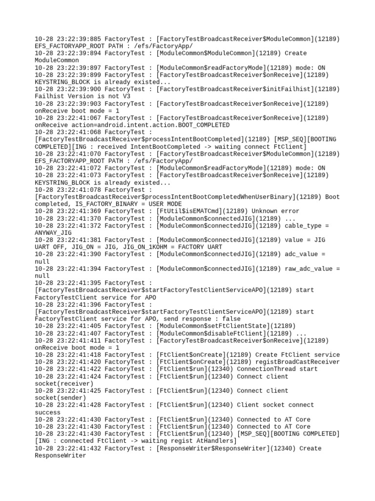 First Boot Log | PDF