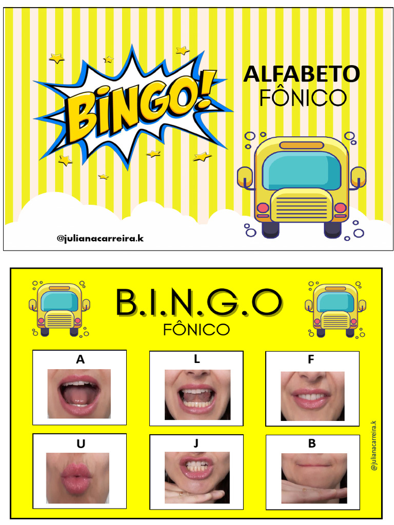 Bingo Alfabeto Fônico | PDF