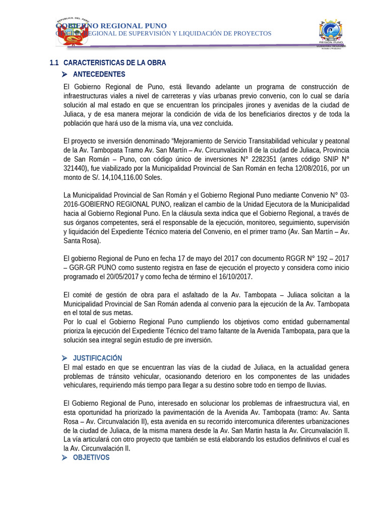 I. 2 Carasteristicas de La Obra Corte de Obra Final | PDF