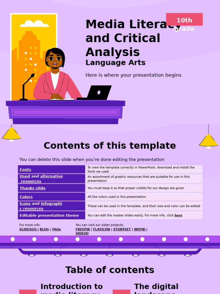 Media Literacy and Critical Analysis - Language Arts - 10th Grade by ...