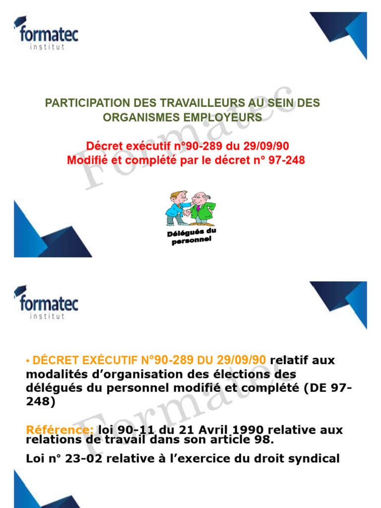 Comité de Participation Décret 90-289 Mars 2005 | PDF