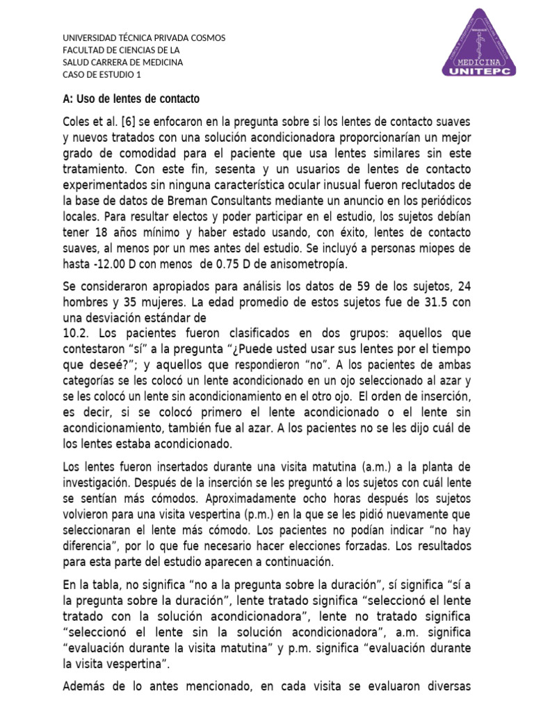 Caso de Estudio 1 | PDF