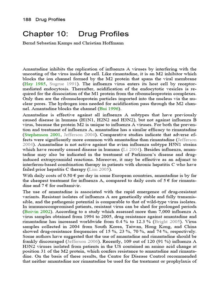 Drugs Profile - Chapter 10 | PDF