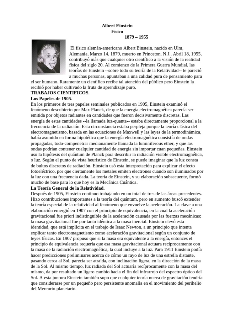 Albert Einstein | PDF