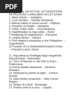 159 LET Exam Questions and Answers | PDF | Poetry
