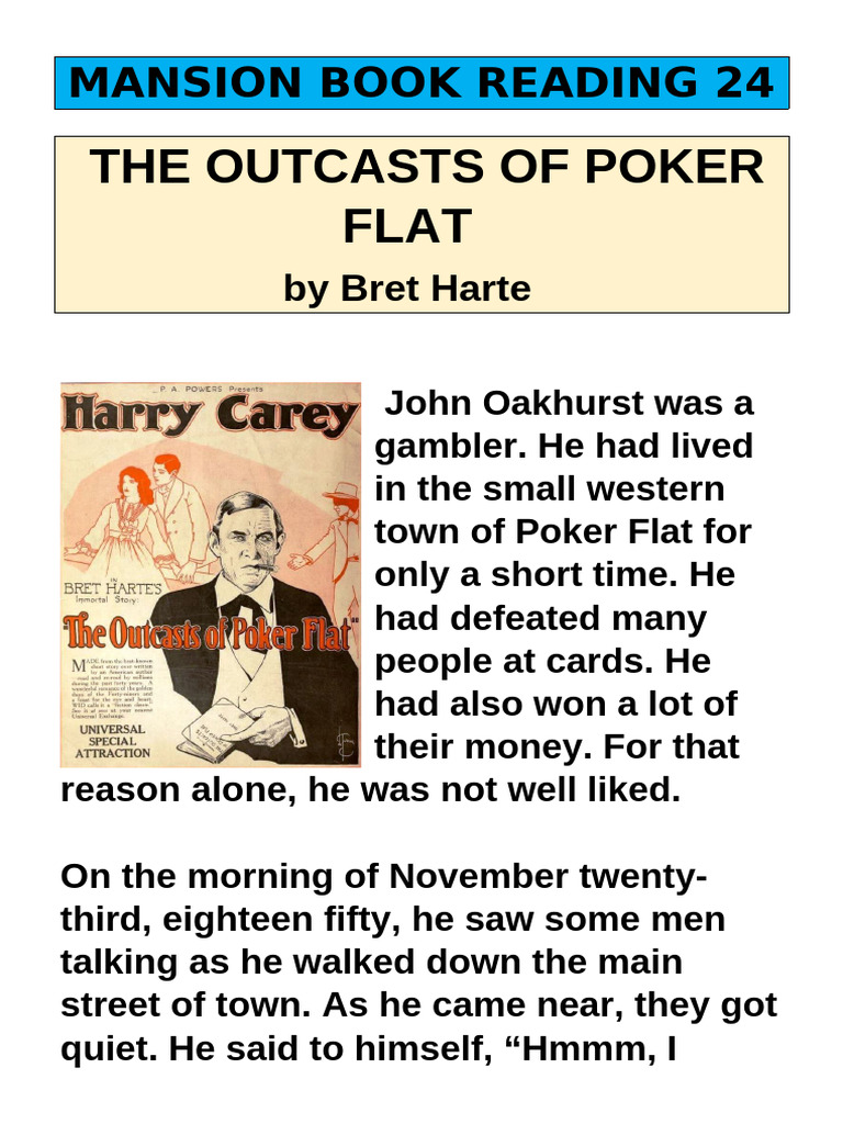Mansion Book Reading of 24 The Outcasts of Poker Flat | PDF