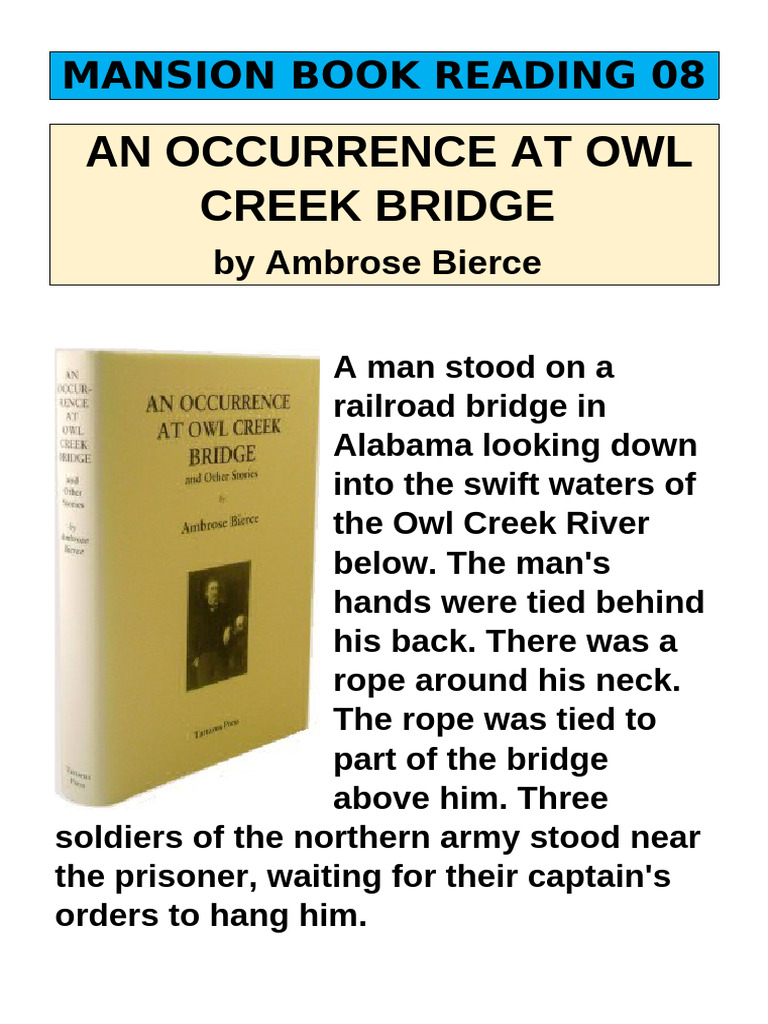 Mansion Book Reading of 08 An Occurrence at Owl Creek Bridge | PDF | Poetry