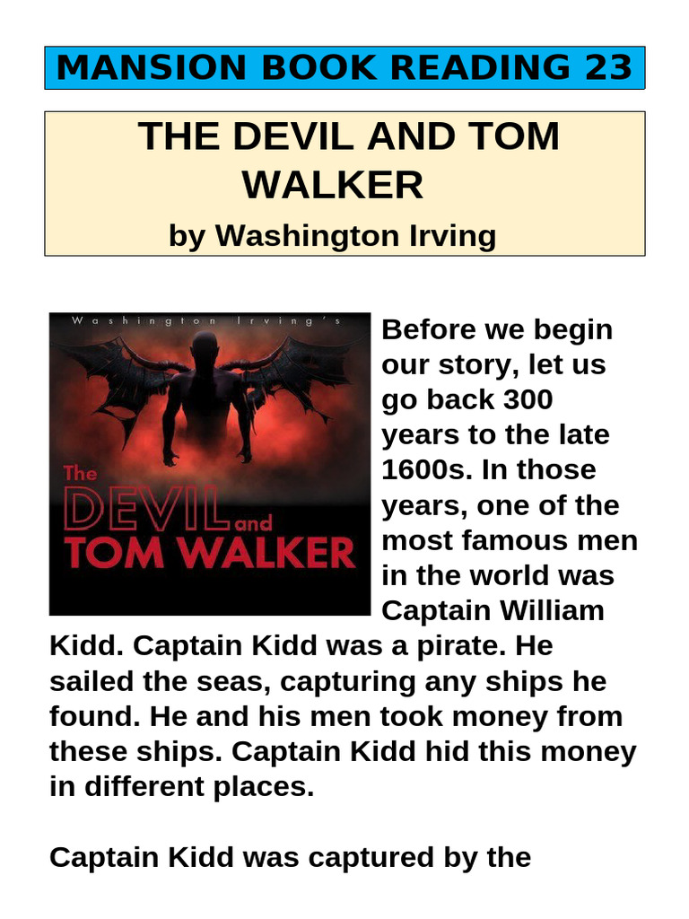 Mansion Book Reading of 23 The Devil and Tom Walker | PDF | Treasure
