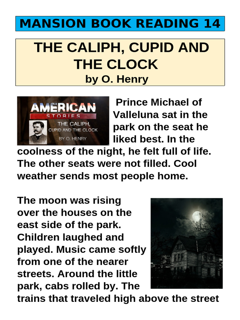 Mansion Book Reading of 14 The Caliph, Cupid and The Clock | PDF | Dream