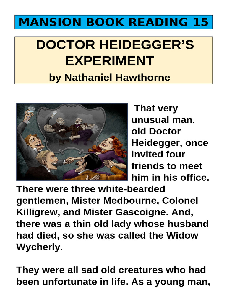 Mansion Book Reading of 15 Doctor Heidegger's Experiment | PDF ...