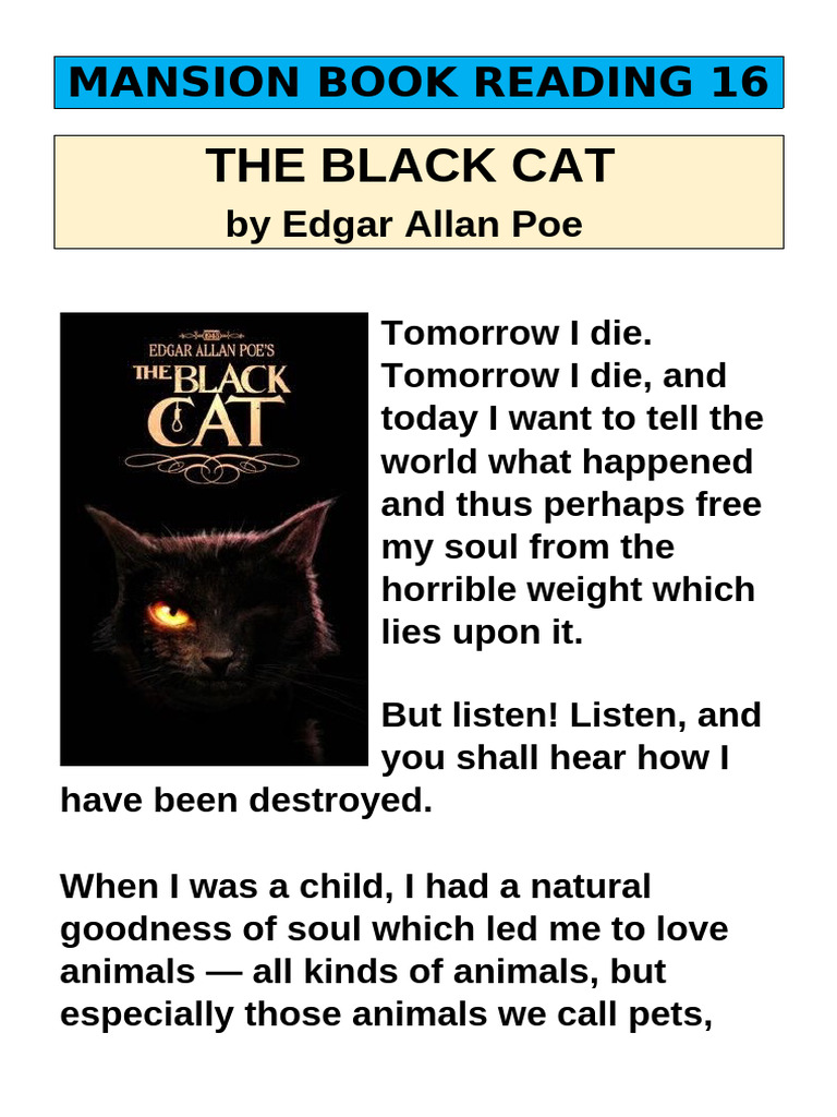 Mansion Book Reading of 16 The Black Cat | PDF | Cats | Mystery ...